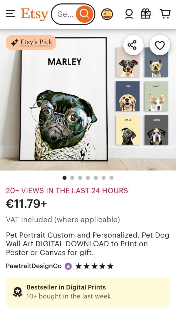 digital artwork etsy